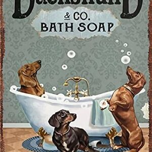 Dog Co. Bath Soap,Wash Your Weiner,Funny Dog Poster,Dog Mom Gift,Wall Decor Art Cave Bar Club Cafe Store Retro Signs Home Decoration Metal Tin Sign 20x30cm