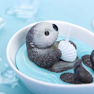 Cute Sea Otter Baby Candle for Your Lover Friend Birthday Gift Souvenir