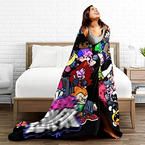 Cartoon Blanket Anime Game Throw Blankets Ultra Soft Flannel Fleece Light Weight for Kids Adults Gift 60"X50"