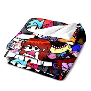 Cartoon Blanket Anime Game Throw Blankets Ultra Soft Flannel Fleece Light Weight for Kids Adults Gift 60"X50"