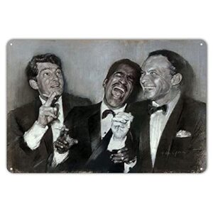 farm home tin sign cafe rat pack portrait vintage decorations wine cellar shop metal signs 12″ x 8″ indoor plaques poster wall decor art