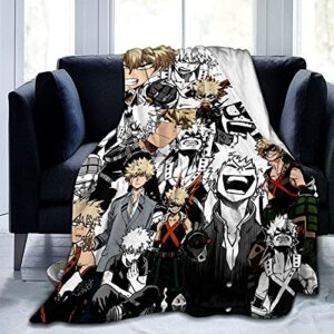 anime throw blanket merch soft plush bedding sofa warm flannel fleece blankets for kids adult gifts 50″x40″