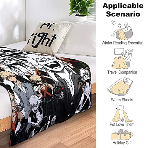 Anime Throw Blanket Merch Soft Plush Bedding Sofa Warm Flannel Fleece Blankets for Kids Adult Gifts 50"x40"