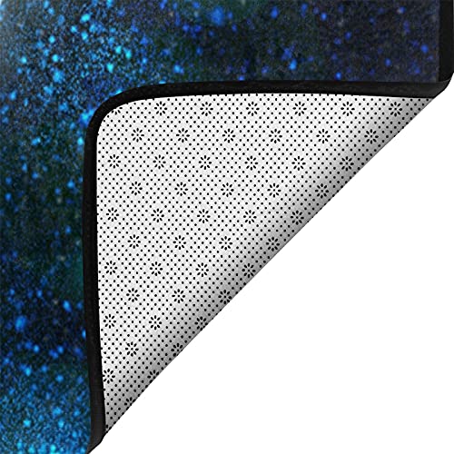 9CH Galaxy Moon Area Rug Mat - Planet Earth in Space Large Rugs Carpet for Home Decor Living Bedroom Dinning Room Indoor Non-Slip Area Rug Mat 7' X 5'