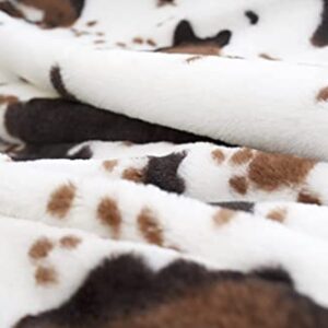 NativeSkins Faux Cowhide Throw Blanket (4.2 x 5.3 ft) - Plush and Cozy Cow Print