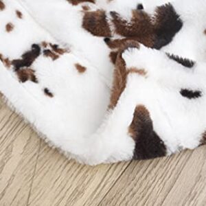 NativeSkins Faux Cowhide Throw Blanket (4.2 x 5.3 ft) - Plush and Cozy Cow Print