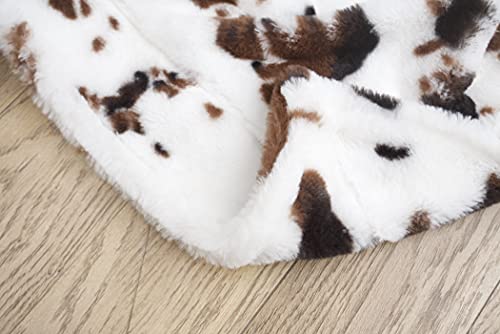 NativeSkins Faux Cowhide Throw Blanket (4.2 x 5.3 ft) - Plush and Cozy Cow Print