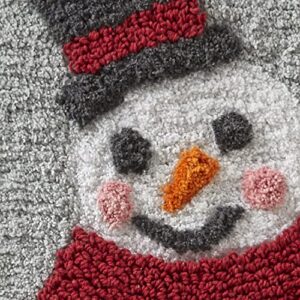 SKL Home by Saturday Knight Ltd. Whistler Snowman Rug, Dove Gray