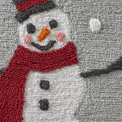 SKL Home by Saturday Knight Ltd. Whistler Snowman Rug, Dove Gray