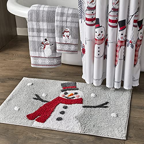 SKL Home by Saturday Knight Ltd. Whistler Snowman Rug, Dove Gray