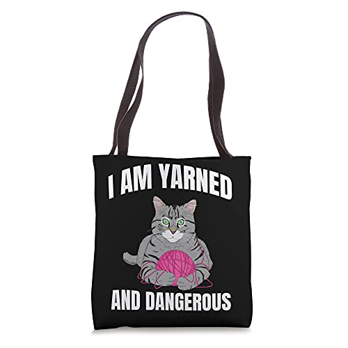 I am Yarned And Dangerous Knitting Grandma Knit Lover Tote Bag