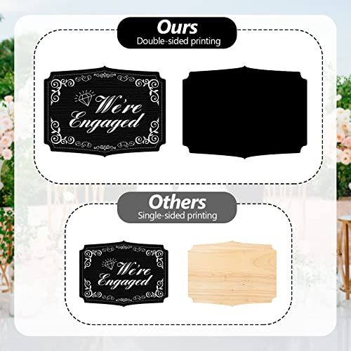 Queekay 3 Pieces She Said Yes Sign Photo Prop Engagement Engaged Sign Engagement Party Decorations Wood Hanging He Asked She Said Yes Sign for Wedding Party Photoshoot Supplies