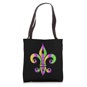 fleur de lis, mardi gras, symbol, carnival, costume, party, tote bag