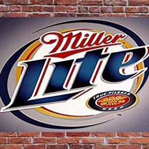 Kexle Miller Lite Beer Metal Sign Wall Decor Tin Poster 8x12Inches