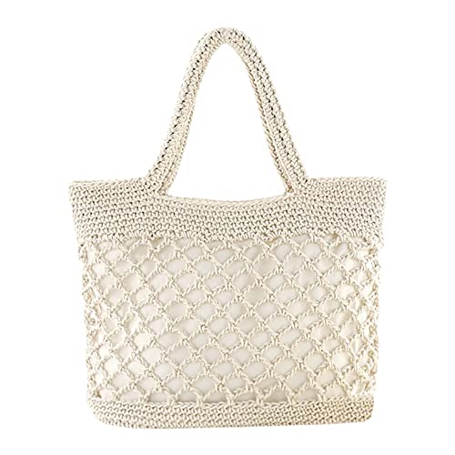 Monanoat Straw Large Tote Bag Shoulder Bag for Women Straw Handbag Vintage Handwoven Bag Summer Beach Bag