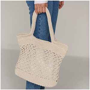 Monanoat Straw Large Tote Bag Shoulder Bag for Women Straw Handbag Vintage Handwoven Bag Summer Beach Bag