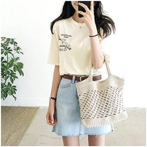 Monanoat Straw Large Tote Bag Shoulder Bag for Women Straw Handbag Vintage Handwoven Bag Summer Beach Bag