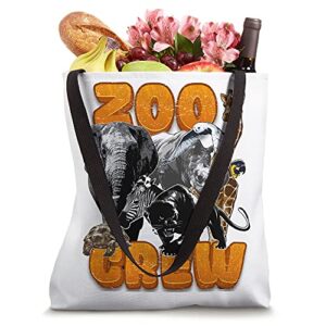 Zoo Crew Costume Zookeeper Jungle Animals Birthday Themed Tote Bag