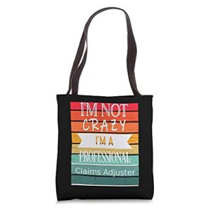 funny appreciaton item for a claims-adjuster tote bag