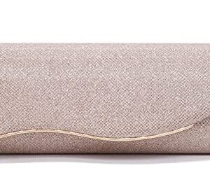 RAPENG Women's Evening Bag Glitter Clutch Wedding Bridal Purse Sparkle Cocktail Party Prom Handbag