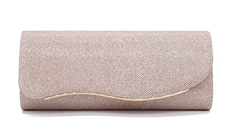 RAPENG Women's Evening Bag Glitter Clutch Wedding Bridal Purse Sparkle Cocktail Party Prom Handbag