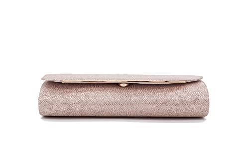 RAPENG Women's Evening Bag Glitter Clutch Wedding Bridal Purse Sparkle Cocktail Party Prom Handbag