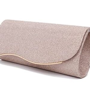 RAPENG Women's Evening Bag Glitter Clutch Wedding Bridal Purse Sparkle Cocktail Party Prom Handbag