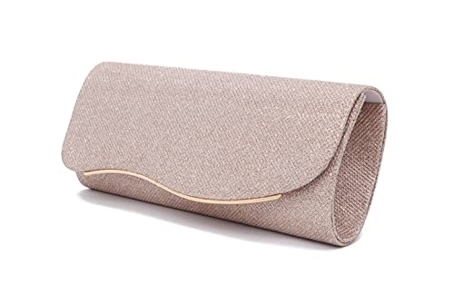 RAPENG Women's Evening Bag Glitter Clutch Wedding Bridal Purse Sparkle Cocktail Party Prom Handbag