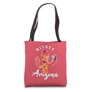 bisbee arizona usa desert cactus cacti vacation souvenir tote bag