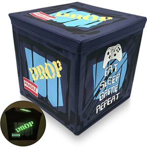 NINOSTAR Gamers Drop Loot Storage Glowing Box 10'' x 10'' x 10'' Perfect for Gaming, Parties, Birthdays - Large…