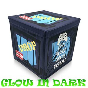 NINOSTAR Gamers Drop Loot Storage Glowing Box 10'' x 10'' x 10'' Perfect for Gaming, Parties, Birthdays - Large…