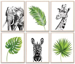 safari nursery decor, baby safari nursery decor, nursery wall decor, nursery safari decor nursery, baby decor, jungle decor, nursery wall art, baby wall decor, jungle nursery decor set of 6, 8″x10″