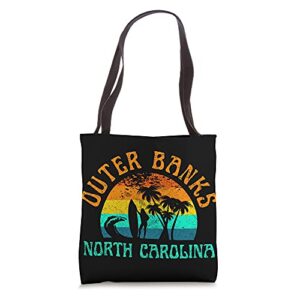 outer banks north carolina surf beach surfer obx nc girls tote bag