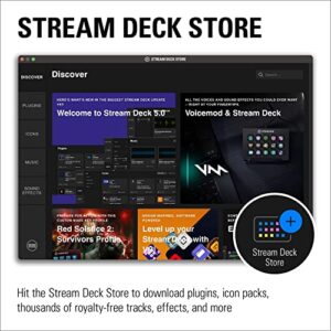 Elgato Stream Deck MK.2 – Studio Controller, 15 macro keys, trigger actions in apps and software like OBS, Twitch, ​YouTube and more, works with Mac and PC