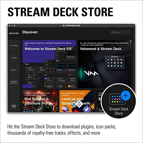 Elgato Stream Deck MK.2 – Studio Controller, 15 macro keys, trigger actions in apps and software like OBS, Twitch, ​YouTube and more, works with Mac and PC