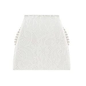 Mulian LilY Premium Floral Lace Satin Pearl Top Handle Clutch Handbag With Detachable Chain flower wedding Bridal Bag White M029