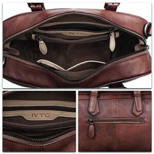 Genuine Leather Top Handle Bags for Women Handmade Handbags Purse Vintage Style Crossbody Satchel