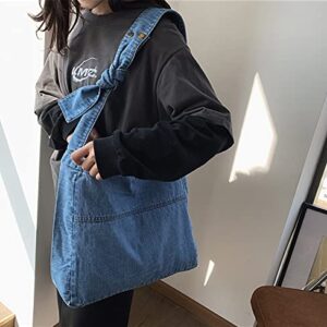 Women Denim Tote Bag Denim Shoulder Bag Hobo Crossbody Handbag Casual School Work Beach Bag(A13)