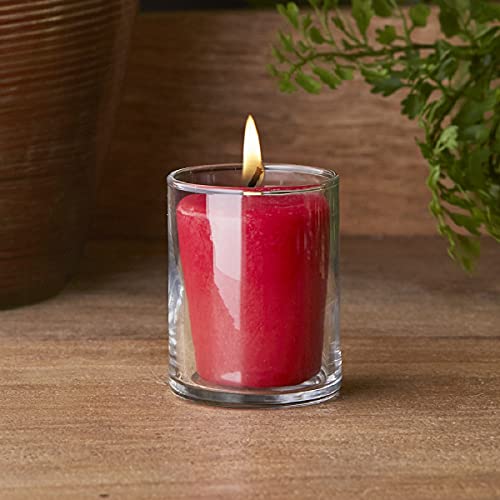 Root Candles 20-Hour Scented Beeswax Blend Votive Candles, 3-Count, Hollyberry