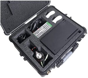 case club carrying case fits xbox series x/s with headset storage-hard shell travel case for xbox series x or s console, headset, controllers, games & accessories. heavy duty waterproof transport case