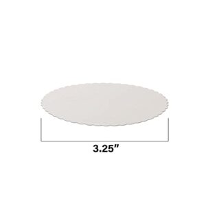 Scalloped Edge 3.25 in Thin Paper Coaster for Protection Against Leaks and Spills by MT Products (200 Pieces)