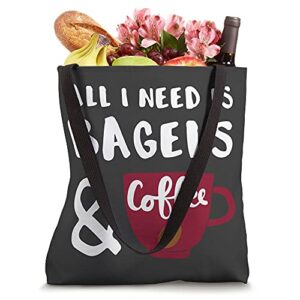 Bagels and Coffee Bagel Lover Tote Bag