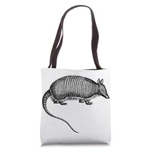 desert armadillo print tote bag