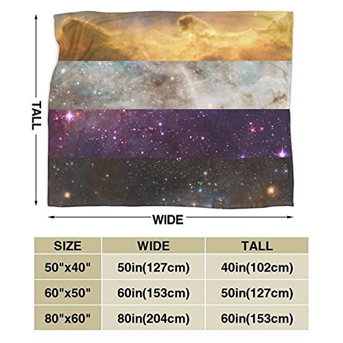 heigudan Nonbinary Galaxy Pride Flag Blanket Soft Throw for All Seasons Couch Bed Sofa Luxurious Warm and Cozy 60 x 80 Inch