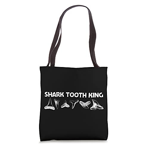 Funny Shark Teeth Design For Men Dad Animal Fossil Hunters Tote Bag