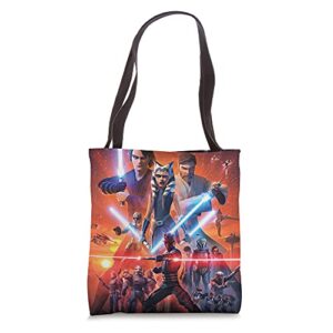 star wars the clone wars the final season poster tote bag