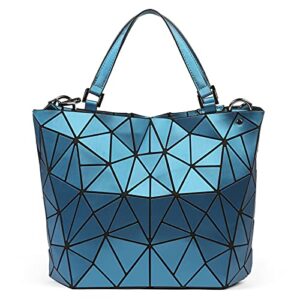 luminous geometric messenger bagwallet handbag shoulder bag hologram,zipper closure,suitable for women