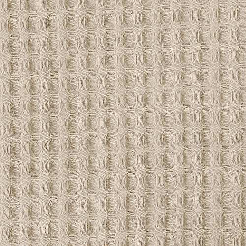 Great Bay Home 100% Cotton Waffle Weave Blanket. Lightweight and Soft, Perfect for Layering. Mikala Collection, Oatmeal, King