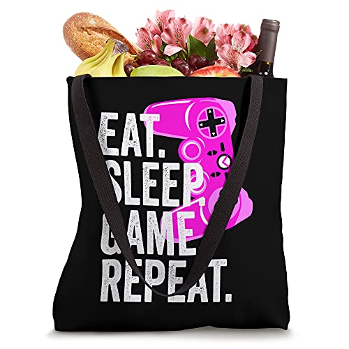 Video Games Eat Sleep Game Funny Gamer Girls ns Gift Tote Bag