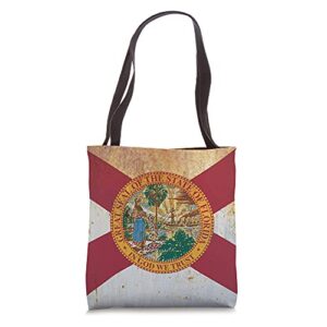 florida flag fl grunge tote bag